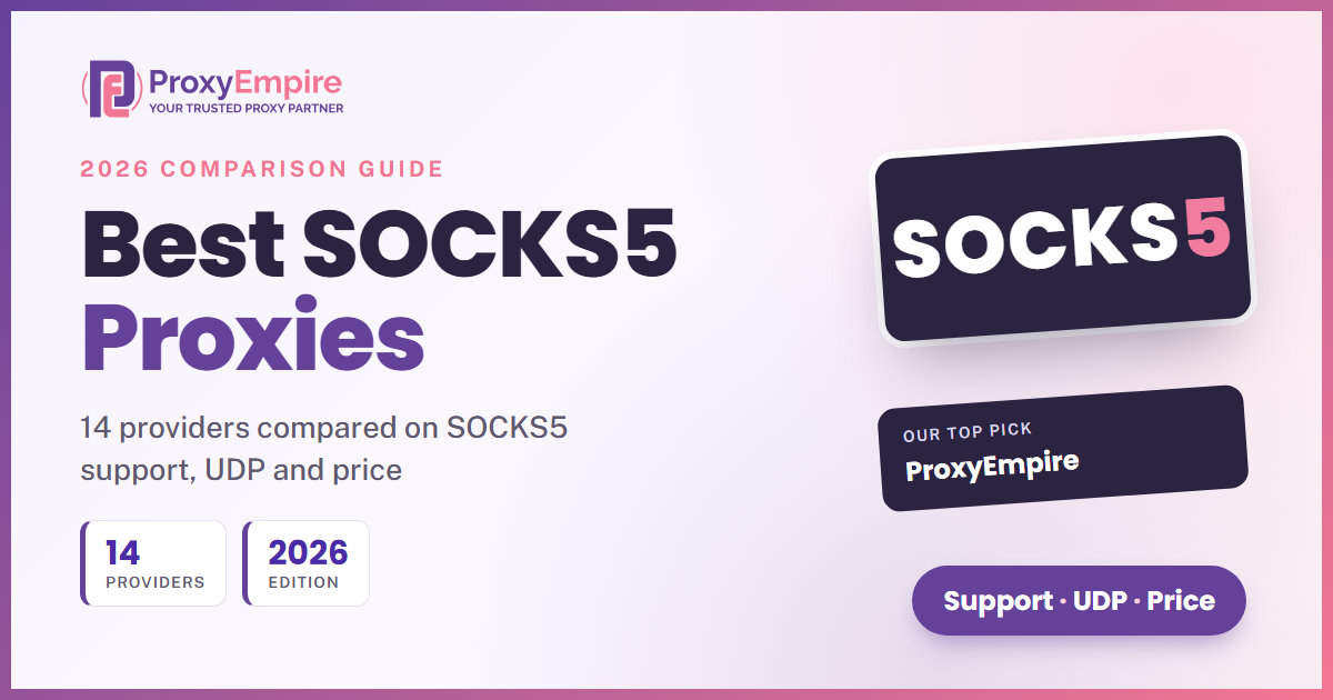 Best SOCKS5 Proxies in 2026: 14 Providers Compared